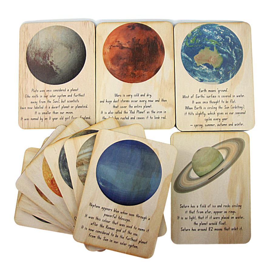 Outer Space Wooden Cards – Little Goose Toys