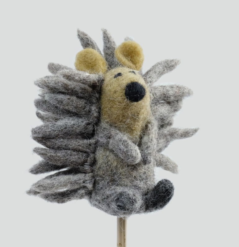 Handmade Felt Hedgehog Finger Puppet – Little Goose Toys