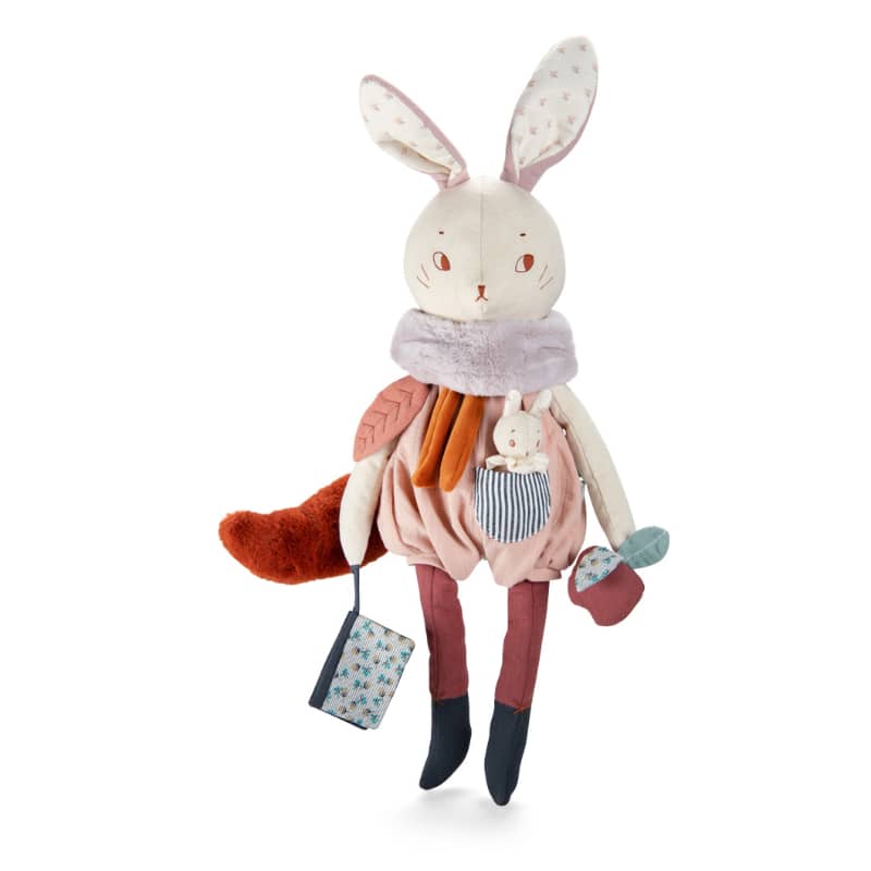 Lune the Rabbit Activity Toy by Moulin Roty – Little Goose Toys