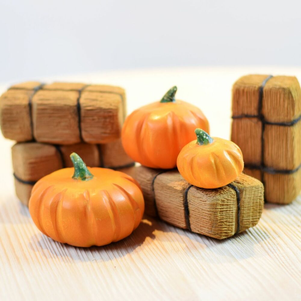 Pumpkins & Haystacks Set by Bumbu – Little Goose Toys